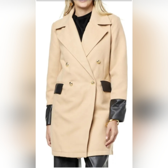 H by Halston | Jackets & Coats | New H Halston Doublebreasted Coat ...